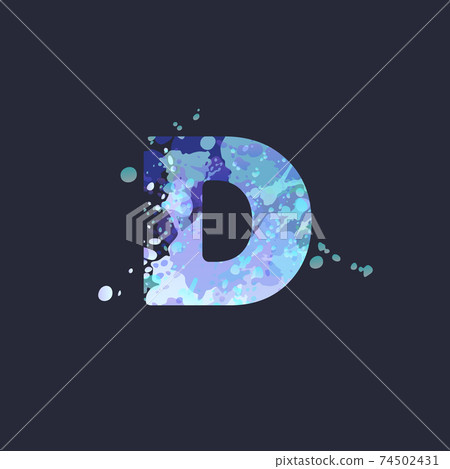 Bold letter D Winter season frost design - Stock Illustration [74502431 ...