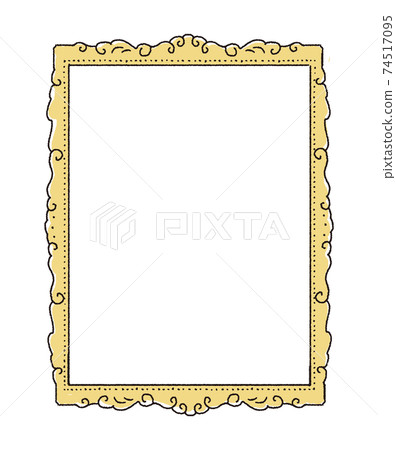 Simple line picture frame illustration - Stock Illustration [74517095 ...