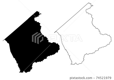 Buchanan County, Commonwealth of Virginia (U.S.... - Stock Illustration ...