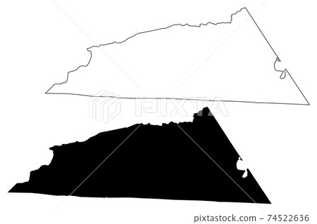 Grayson County, Commonwealth of Virginia (U.S.... - Stock Illustration ...