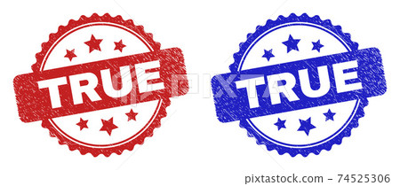 TRUE Rosette Stamps with Corroded Style - Stock Illustration [74525306 ...
