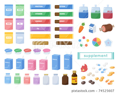Dietary Supplement Illustration Material... - Stock Illustration ...