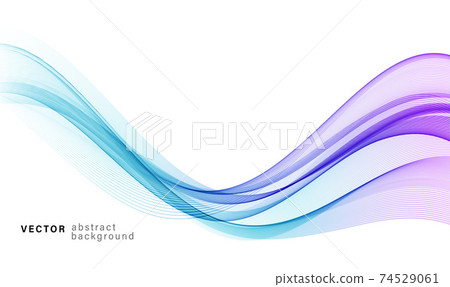 Vector blue color abstract wave design element - Stock Illustration ...