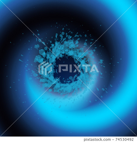 Abstract illustration design, whirlpool, blue... - Stock Illustration ...