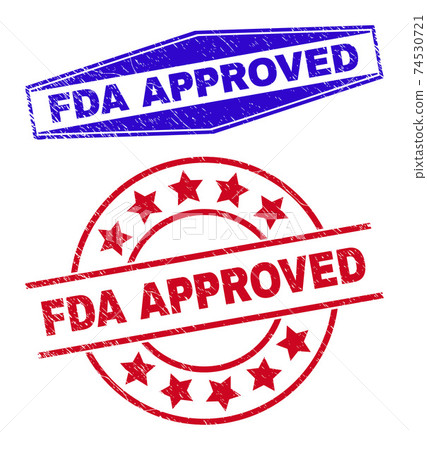 FDA APPROVED Rubber Watermarks in Circle and... - Stock Illustration ...