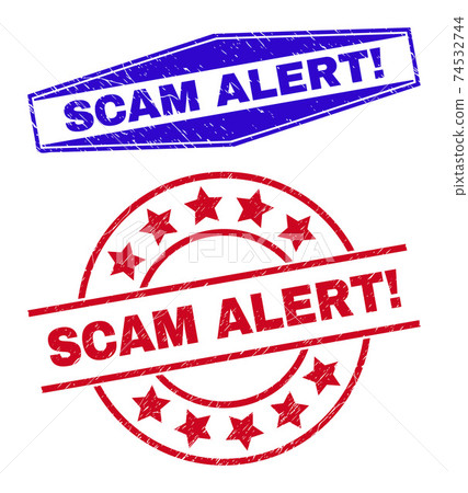 SCAM ALERT! Rubber Watermarks in Round and... - Stock Illustration ...