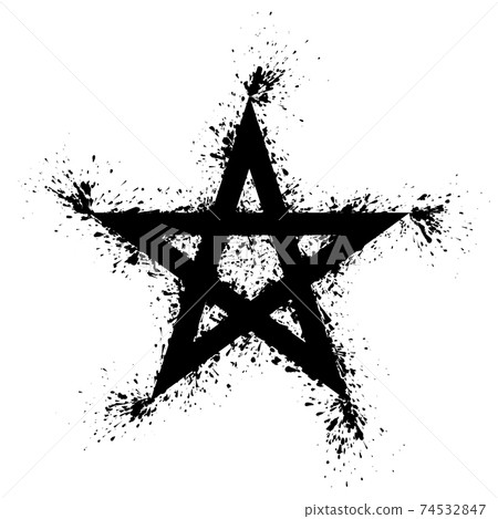 Ink Splatter Star Tattoo