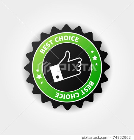 Vector best choice guaranteed label with... - Stock Illustration ...