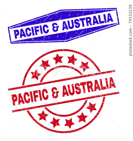 PACIFIC & AUSTRALIA Unclean Watermarks in... - Stock Illustration ...