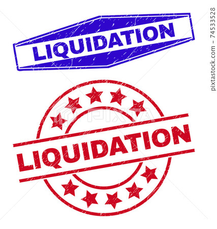 LIQUIDATION Unclean Badges in Circle and... - Stock Illustration ...