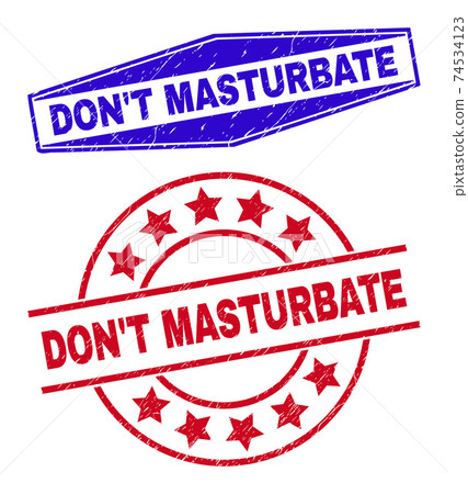 DON'T MASTURBATE Scratched Stamp Seals in... - Stock Illustration ...