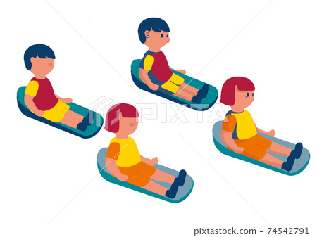 Grass sliding - Stock Illustration [74542791] - PIXTA