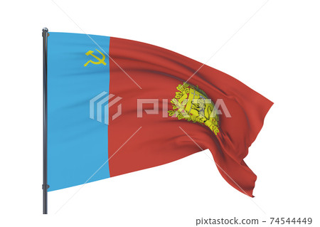 Flag of Vladimir Oblast. 3D illustration... - Stock Illustration ...