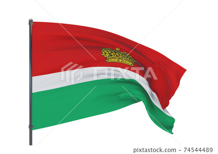 Flag of Kaluga Oblast. 3D illustration isolated... - Stock Illustration ...