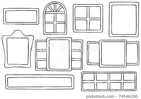 Window frame (line) - Stock Illustration [74546200] - PIXTA