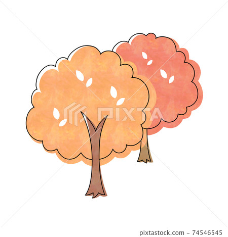 Two autumn trees - Stock Illustration [74546545] - PIXTA