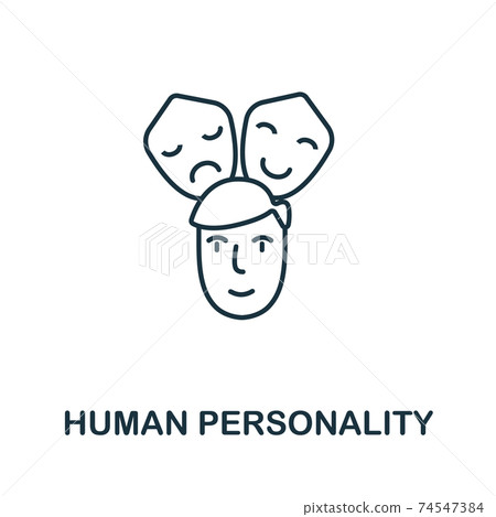 Human Personality icon. Simple line element... - Stock Illustration ...