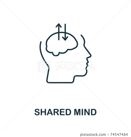 Shared Mind icon from personality collection.... - Stock Illustration ...
