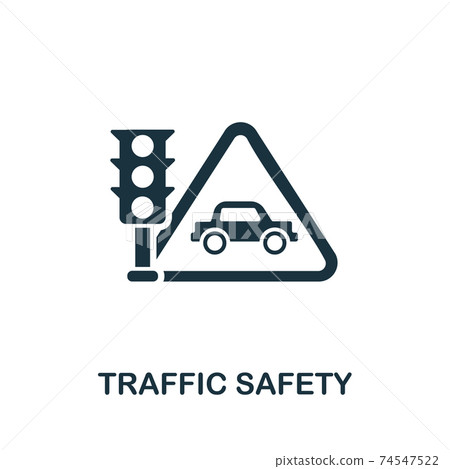Traffic Safety icon. Simple illustration from... - Stock Illustration ...