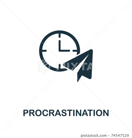 Procrastination icon from personal productivity... - Stock Illustration ...