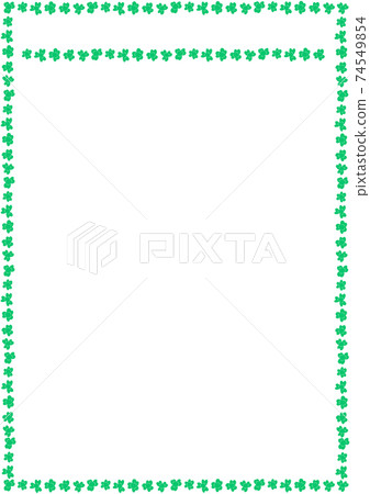 Trefoil clover frame and line A4 size - Stock Illustration [74549854 ...