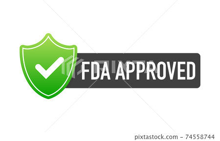 FDA approved green label on white background.... - Stock Illustration ...