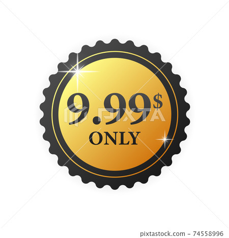 Sale 9.99 Dollars Only Offer Badge Sticker... - Stock Illustration ...