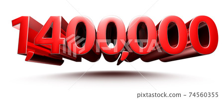 Red numbers 1400000. - Stock Illustration [74560355] - PIXTA