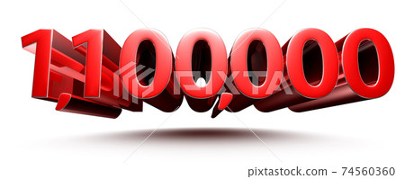 Red numbers 1100000. - Stock Illustration [74560360] - PIXTA