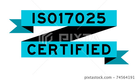 Vintage blue color ribbon banner with word ISO... - Stock Illustration ...