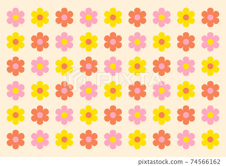 3 color floral pattern background material - Stock Illustration ...