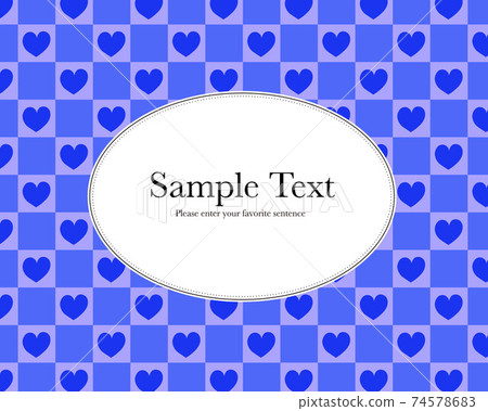 Heart check pattern with background label (blue) - Stock Illustration ...