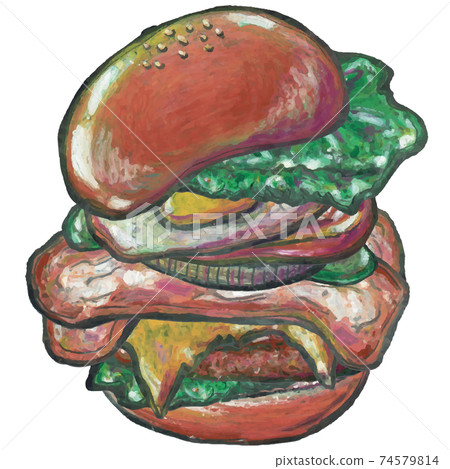 Realistic Hamburger Drawing