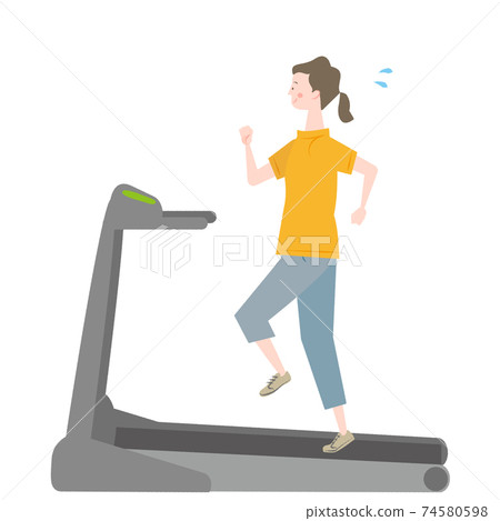 Running machine and ladies - Stock Illustration [74580598] - PIXTA