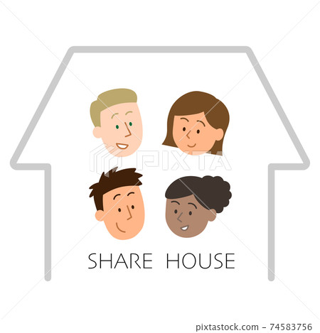 Share house 01, men and women - Stock Illustration [74583756] - PIXTA