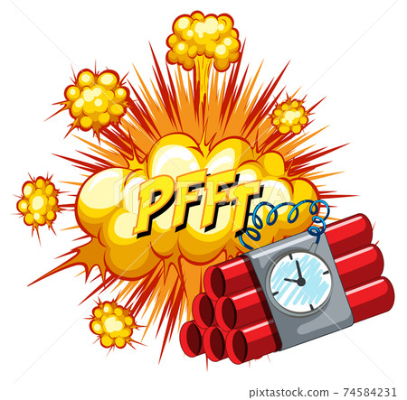 Comic speech bubble with pfft text - Stock Illustration [74584231] - PIXTA