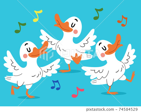 Ducks Animal Dance Illustration - Stock Illustration [74584529] - PIXTA