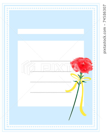Carnation and simple message card_Multiple... - Stock Illustration ...