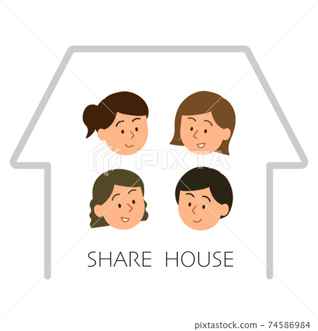 Share house 02, woman - Stock Illustration [74586984] - PIXTA