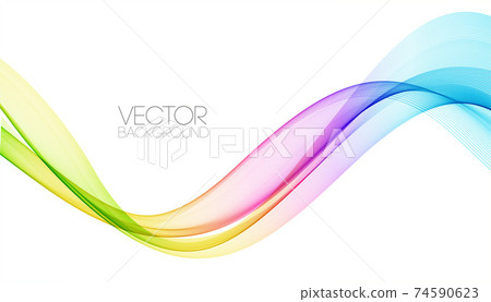 Abstract shiny color spectrum wave design element - Stock Illustration ...