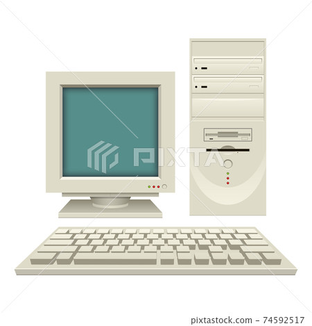 Old vintage pc vector design illustration... - Stock Illustration ...