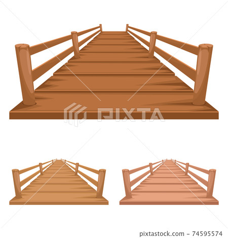 Wooden bridge vector design illustration - Stock Illustration [74595574 ...