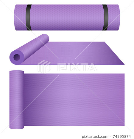 Yoga mat vector design illustration isolated on... - Stock Illustration ...