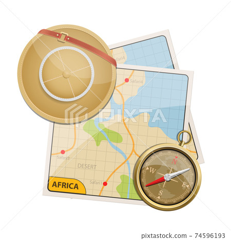 Africa safari map vector design illustration... - Stock Illustration ...