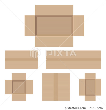 Cardboard box top view vector design... - Stock Illustration [74597287 ...