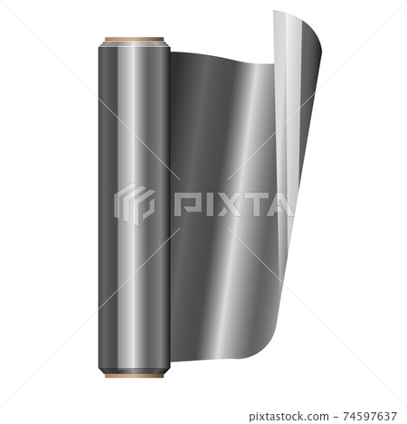 Roll of aluminium foil vector design... - Stock Illustration [74597637 ...