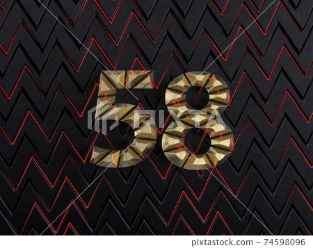 Number fifty-eight (number 58) gold bars - Stock Illustration [74598096 ...