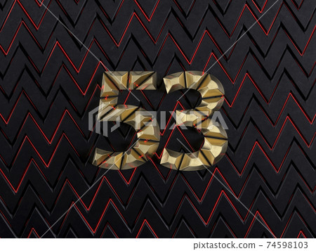 Number fifty-three (number 53) gold bars - Stock Illustration [74598103] - PIXTA