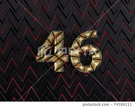 Number forty-six (number 46) gold bars - Stock Illustration [74598111 ...