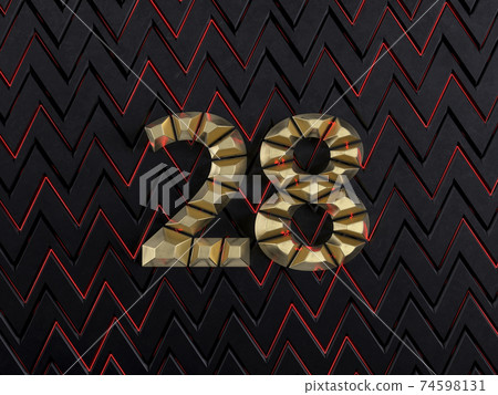Number twenty-eight (number 28) gold bars - Stock Illustration ...